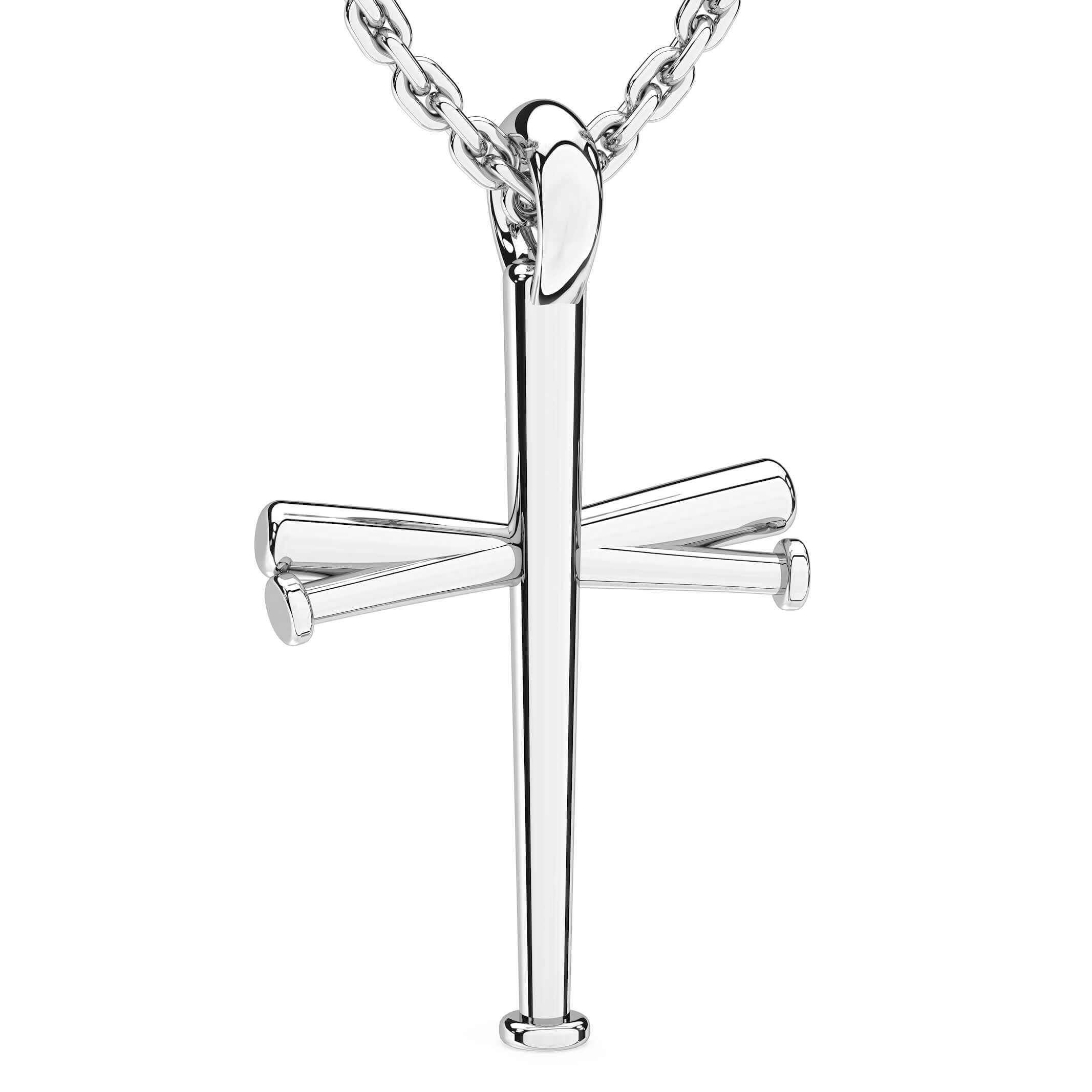 Original Baseball Bat Cross Necklace – Twin Seam Sports